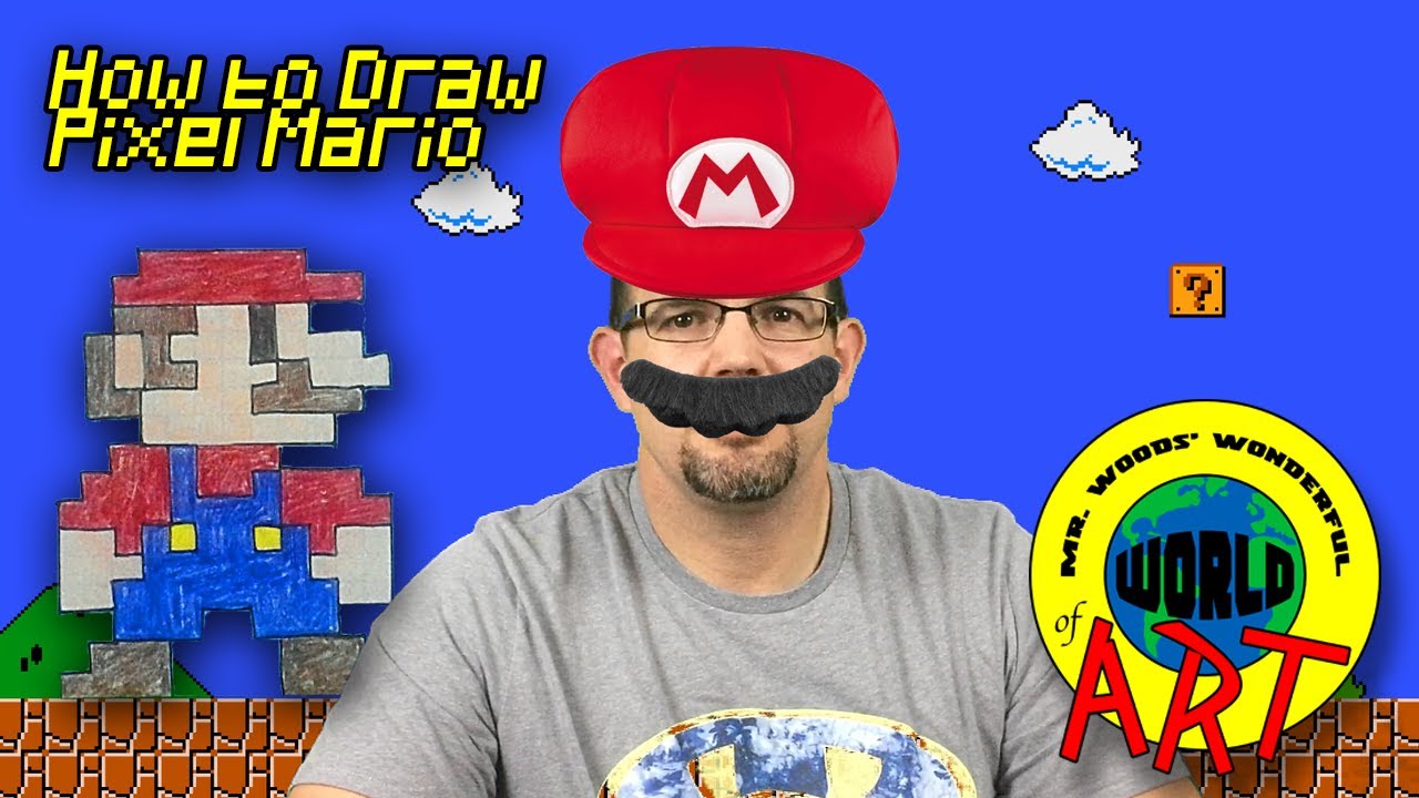 How to Draw Pixel Mario!!! - YouTube