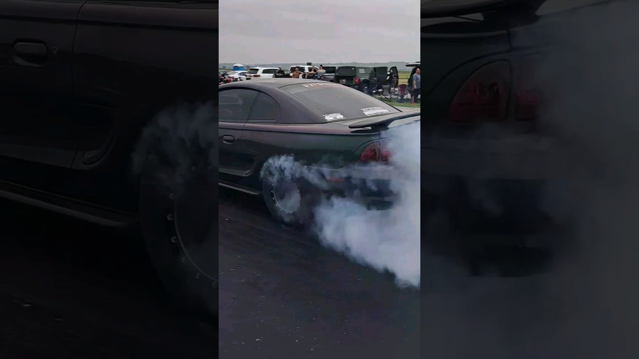 Turbo SN95 Ford Mustang Cobra drag racing! - YouTube