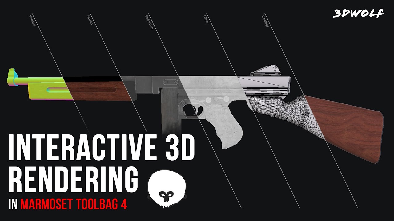 Marmoset Toolbag 4 Interactive 3D Rendering Tutorial | Export Interactive Render for ArtStation ...