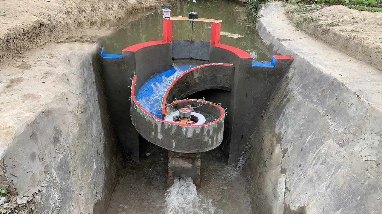Building a very powerful hydroelectric power unit - YouTube