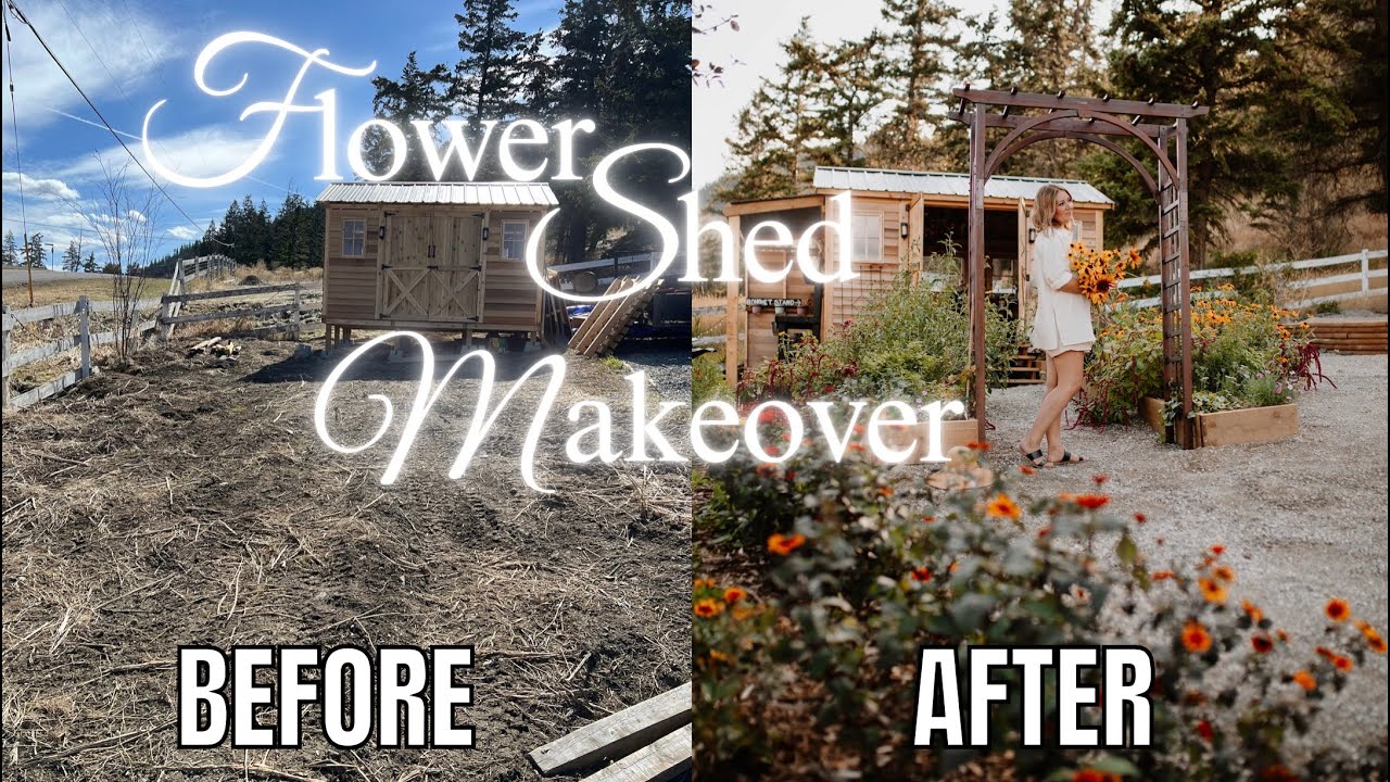 Flower Shed Build, Makeover & Tour || Carissa's Garden || featured on ...