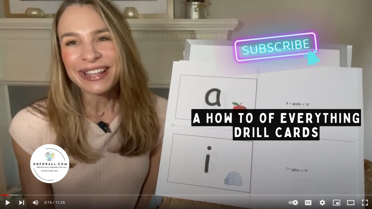 Using Drill Cards for Orton Gillingham Word Building #education # ...