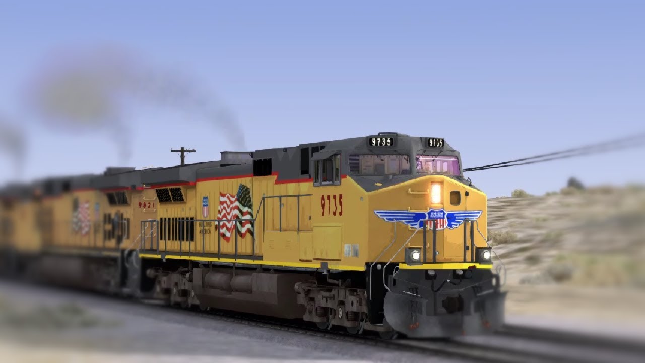 UP #9735 leads a Crude Oil train down the Cajon Pass - YouTube