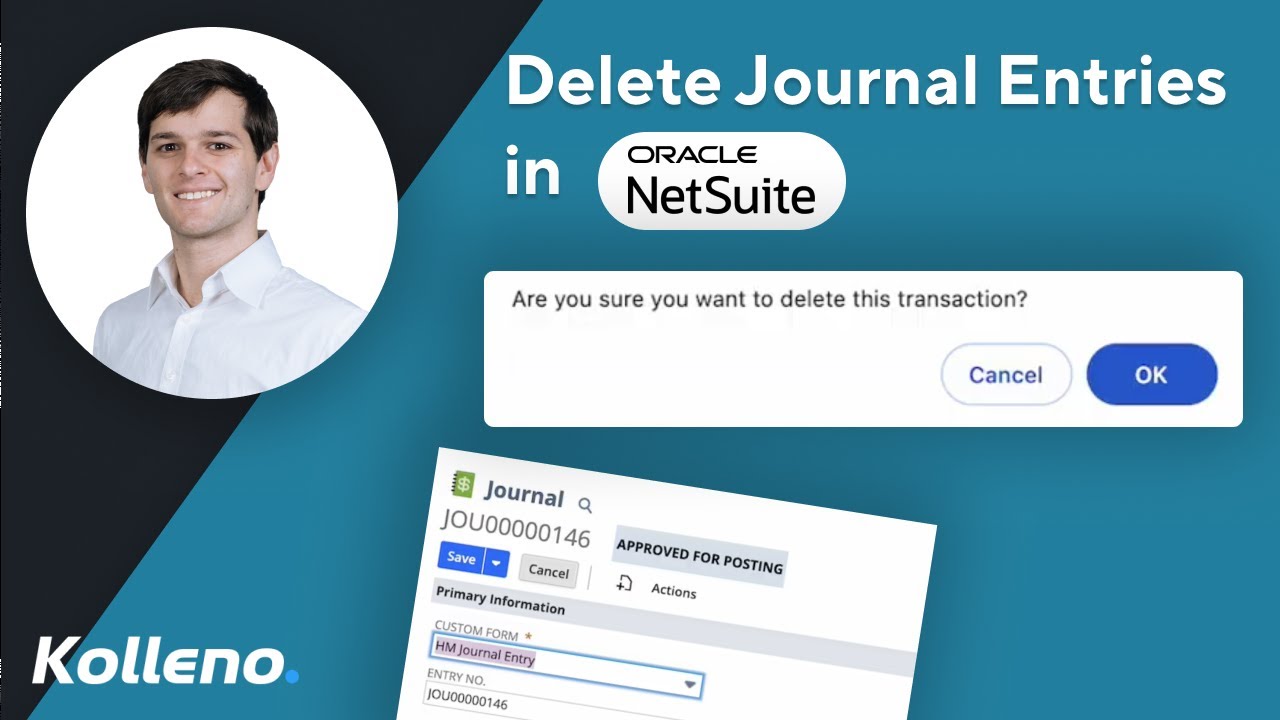 NetSuite Tutorial | How to Delete Journal Entries - YouTube