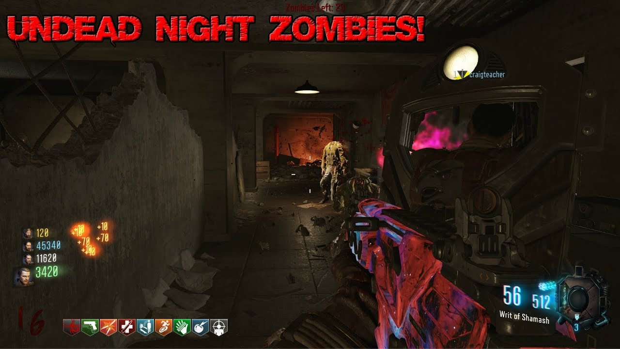 Cod Bo3 Coop Custom Zombies Undead Night - YouTube