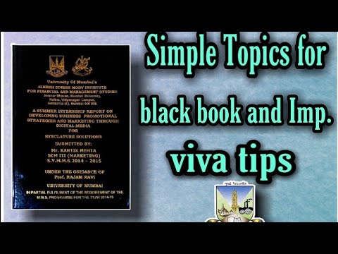 Simple Topics for black book and very important tips for viva for ...