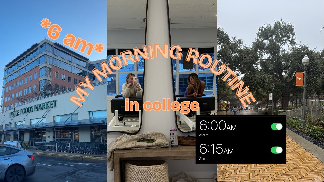 my 6am MORNING ROUTINE (college) - YouTube