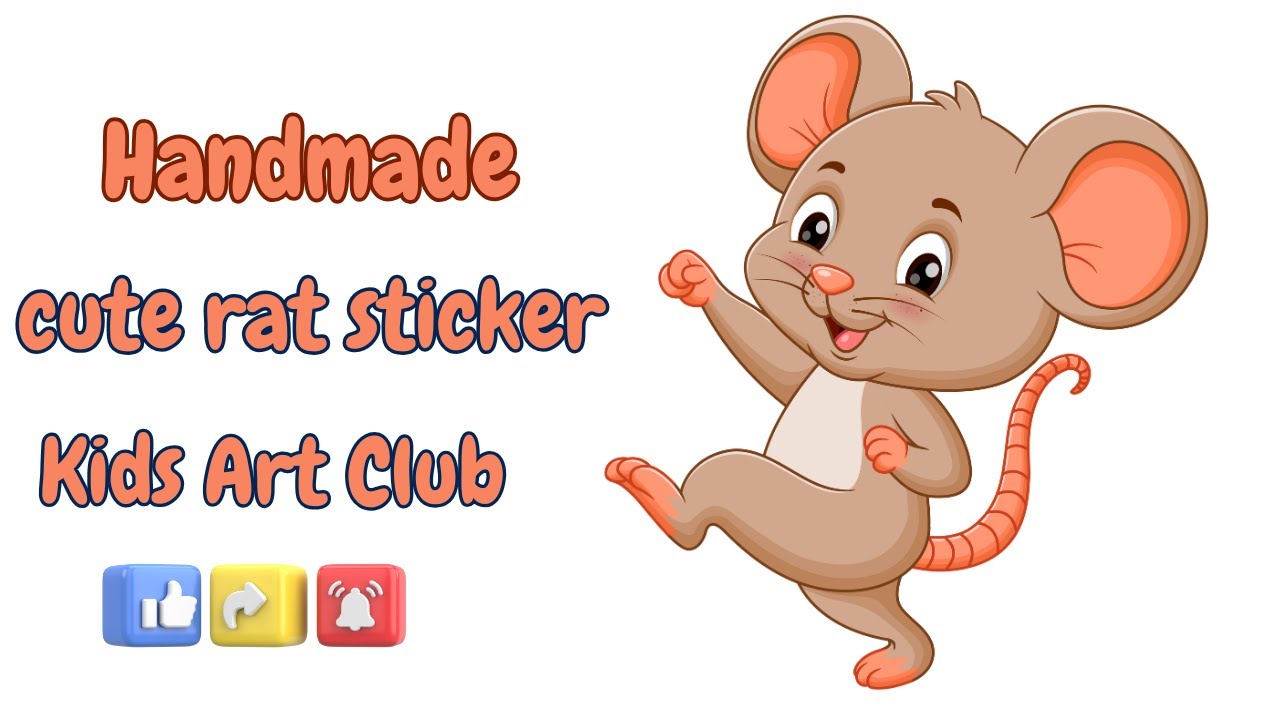 🐭 How to Make a Cute Rat Sticker | Fun & Easy DIY for Kids! 🎨💖 - YouTube