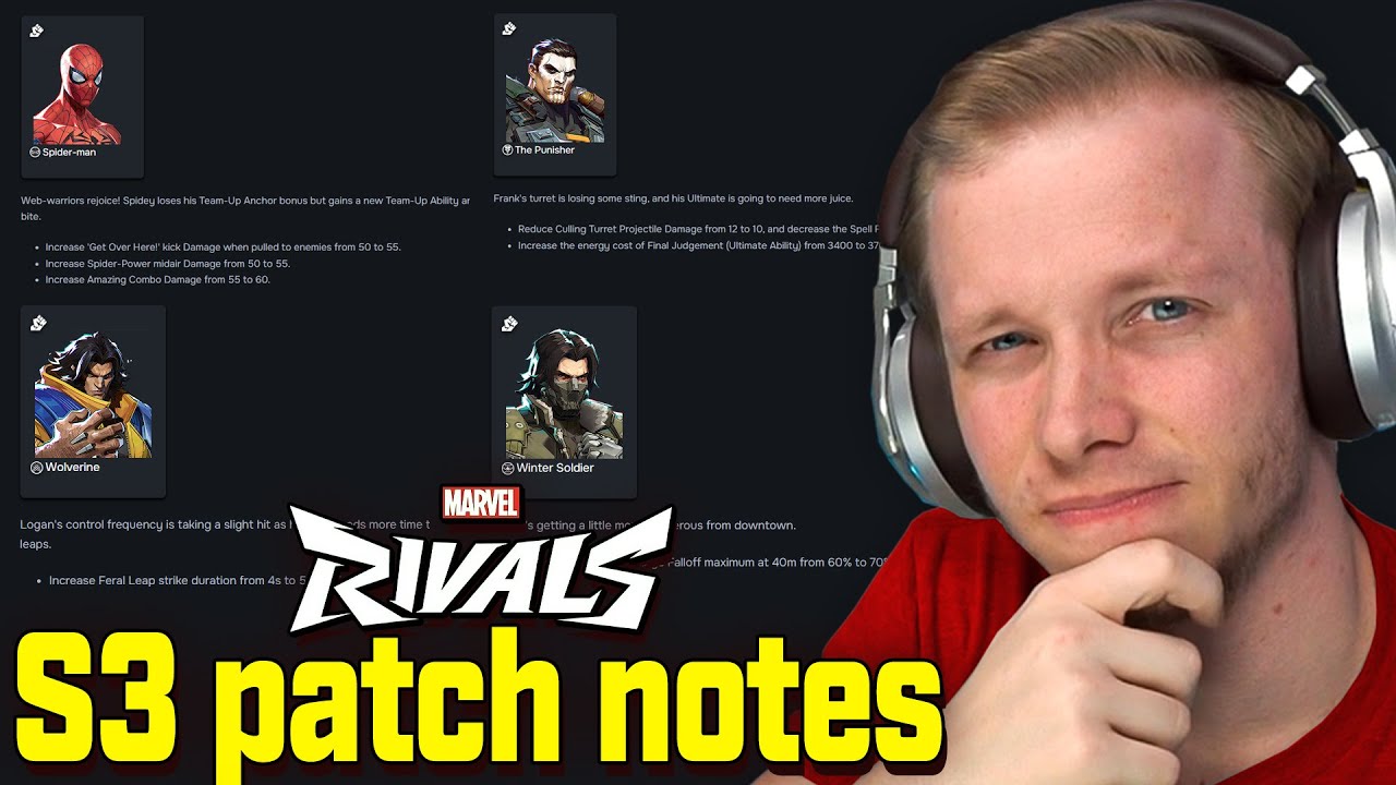 The Marvel Rivals Season 3 Patch Notes Are Here! - YouTube