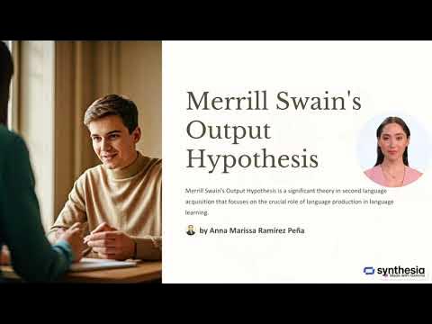 Merrill Swain's Output Hypothesis - YouTube