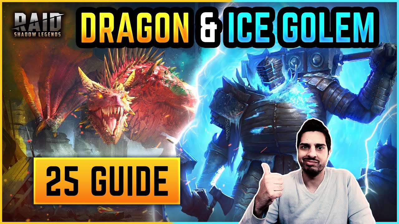 RAID Shadow Legends | Dragon & Ice Golem 25 Guide - YouTube