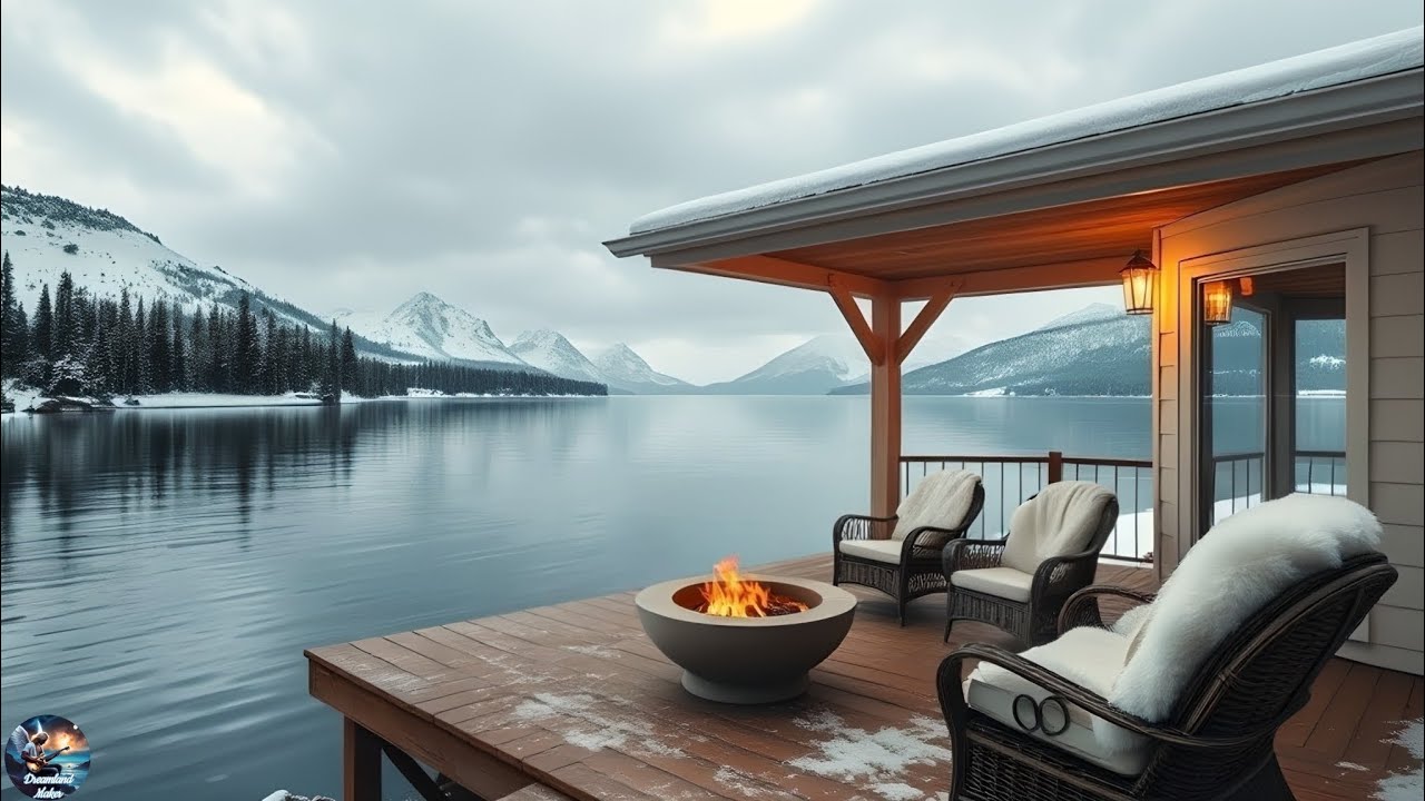 Winter Escape at Maligne Lake, Canada 🇨🇦 Relaxing Nature Sounds ...