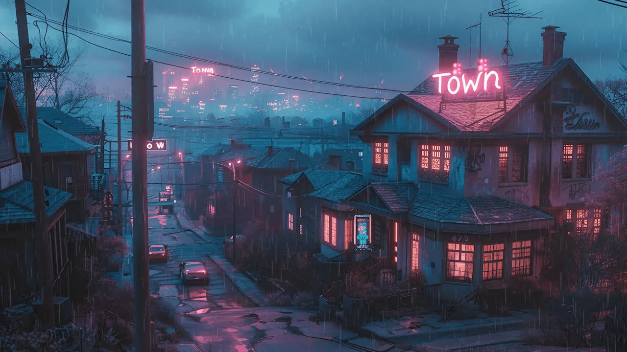 Nostalgic 90's Rainy Vibes with Rainy Beats 🎶 1980's Inspired Chill ...
