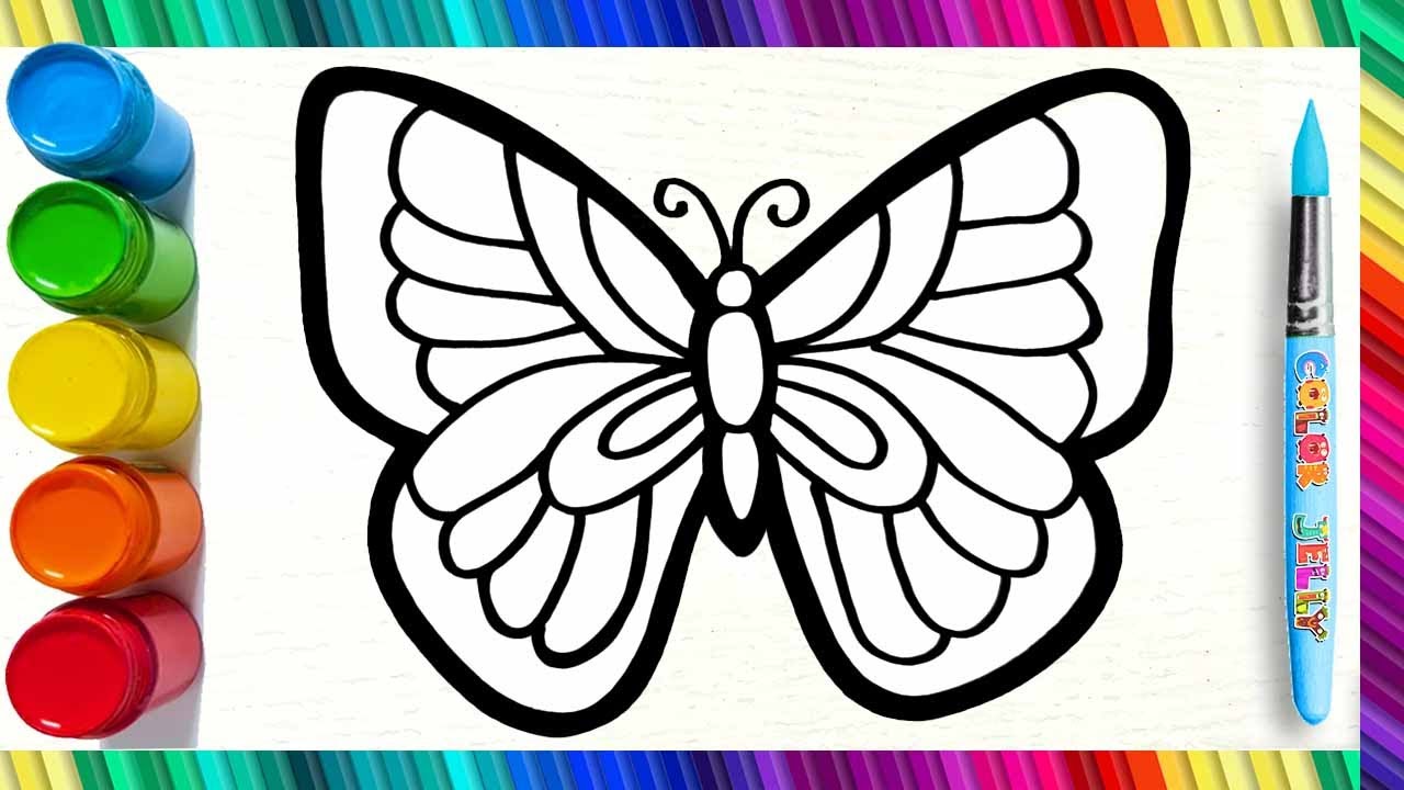 🦋How to Draw a Rainbow Butterfly | Easy Step By Step Drawing Tutorial ...