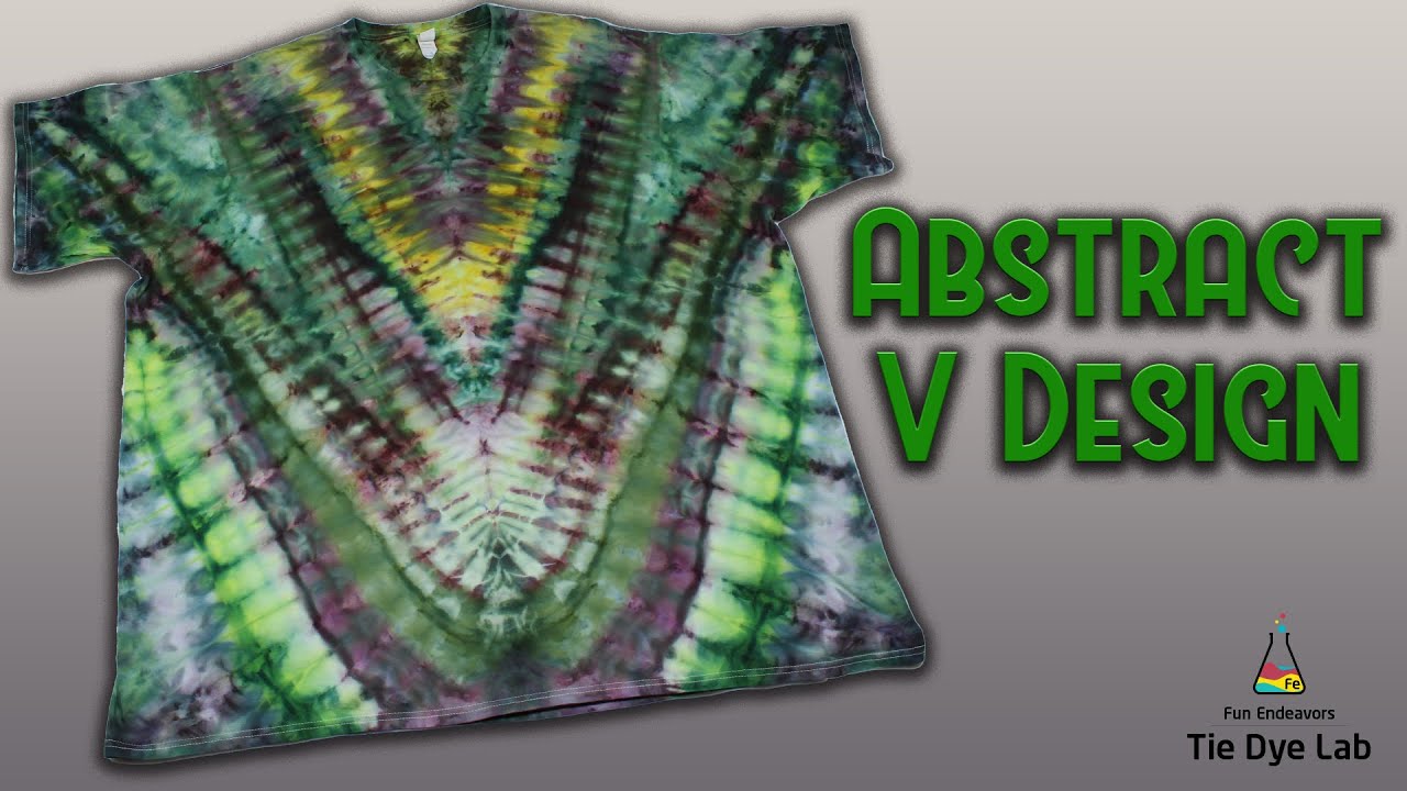 How To Tie Dye: An Abstract V Design - YouTube