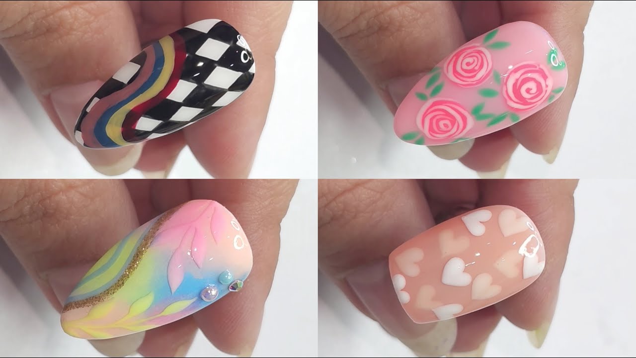 #244 sizzling nail art design | nail art at home | normal nail art ...