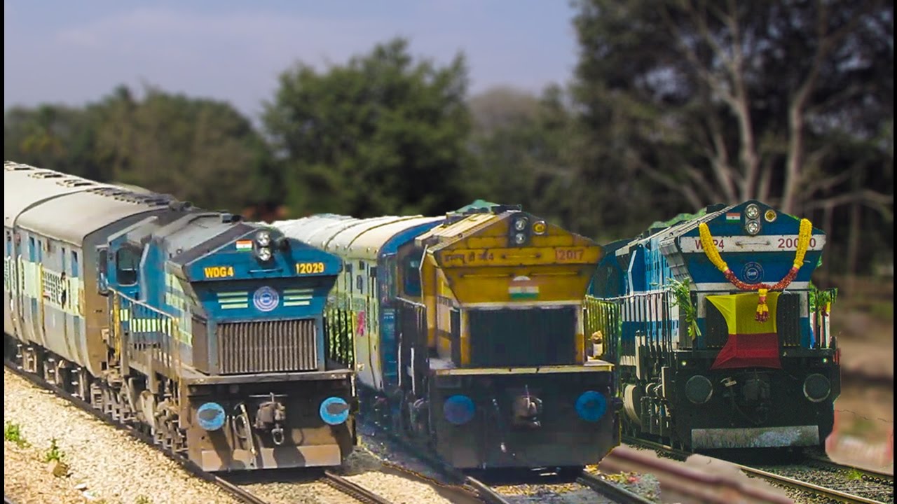 A day with COLORFUL Locomotives : Indian Railways - YouTube