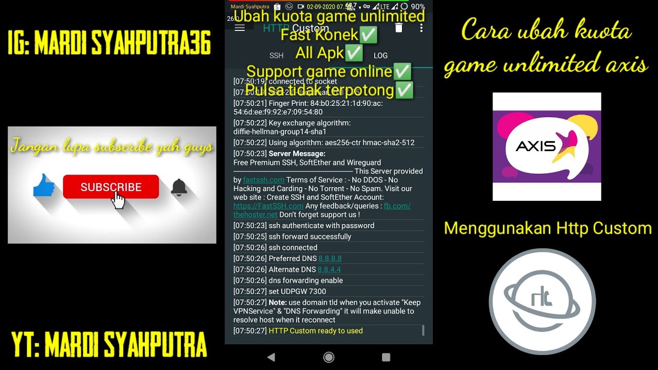 CARA UBAH KUOTA UNLIMITED GAMING AXIS 2020 - YouTube