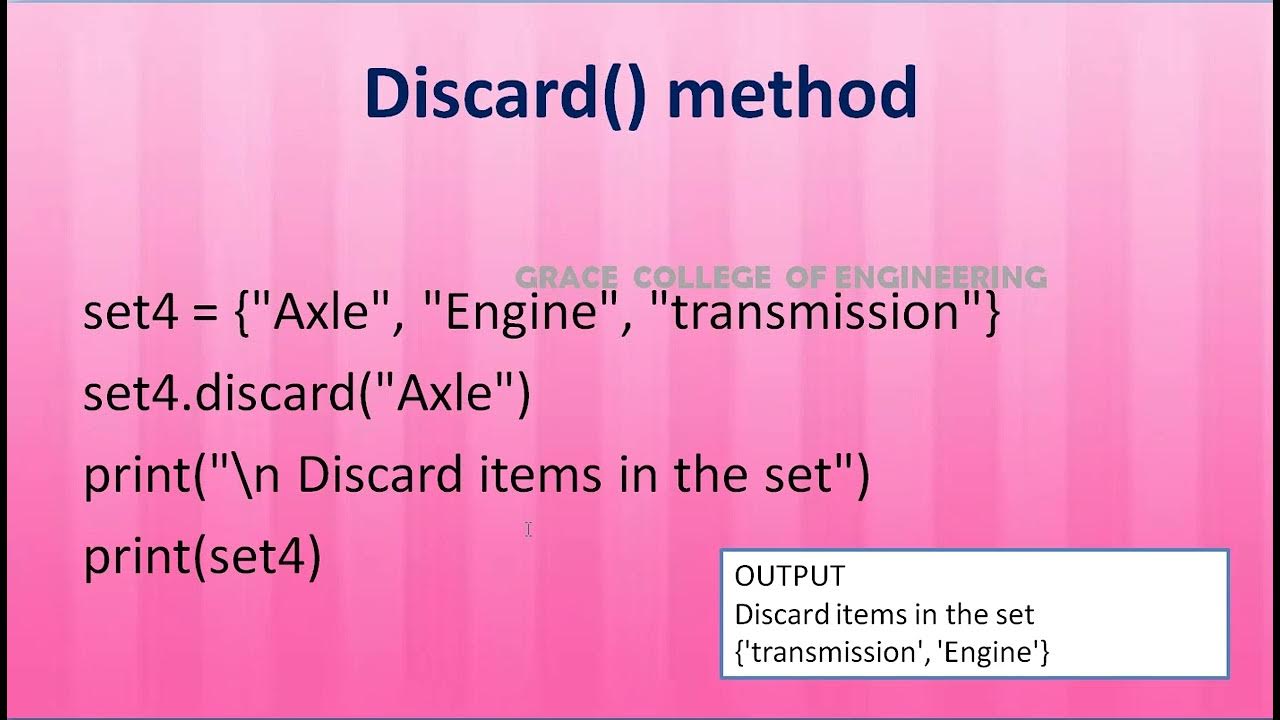 GRACECOE- GE3171- EX.NO.5(a) – IMPLEMENTING REAL-TIME / TECHNICAL APPLICATIONS USING SETS. - YouTube