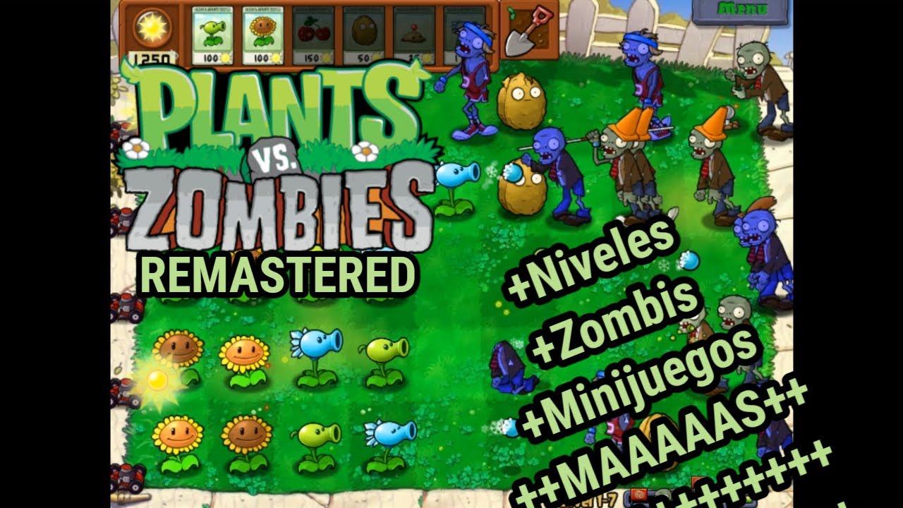 PLANTAS VS. ZOMBIS REMASTERED | Pvz Gameplay MUNDO: 1 | Ep: 2. - YouTube