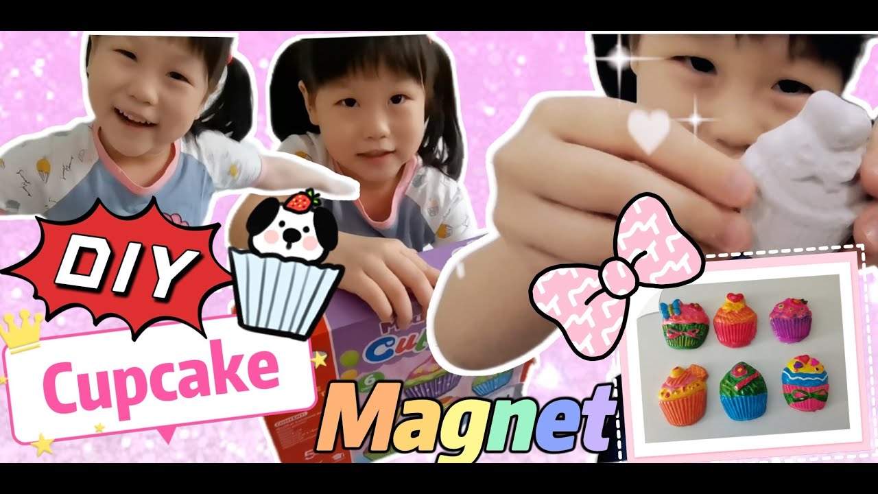 DIY Cupcake Magnet - YouTube