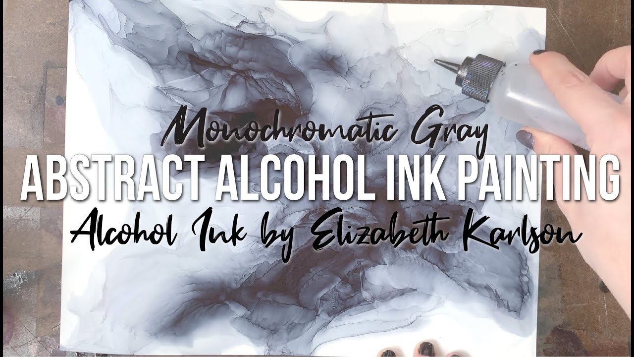 Soothing Monochromatic Abstract | Alcohol Ink Painting | Elizabeth ...