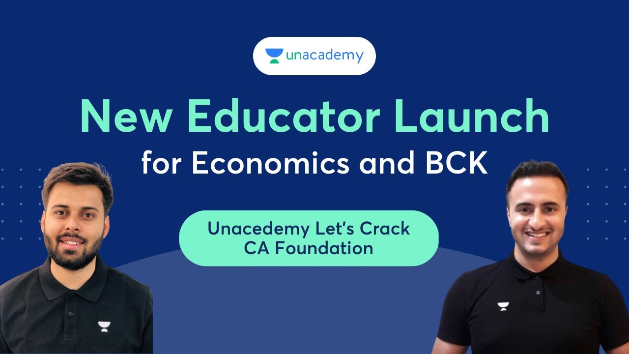 New Educator Launch | CA Foundation | Economics - YouTube