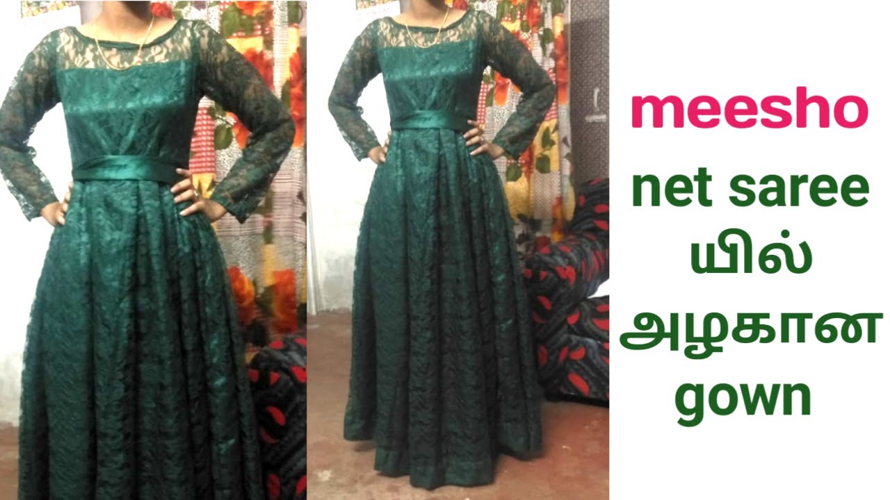 Net frock cutting and stitching for beginners - YouTube
