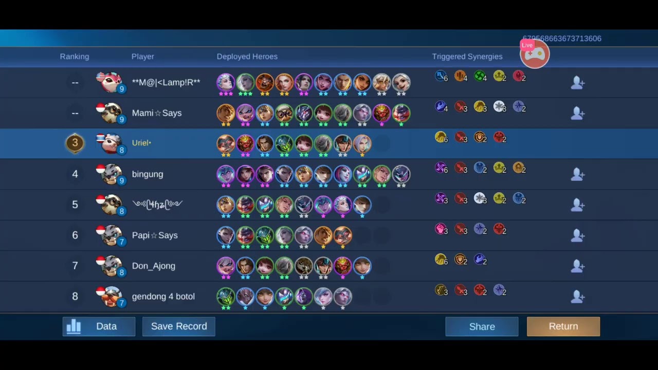 🔴 LIVE: Mythic 500+ Push MMR - Magic Chess Indonesia - YouTube