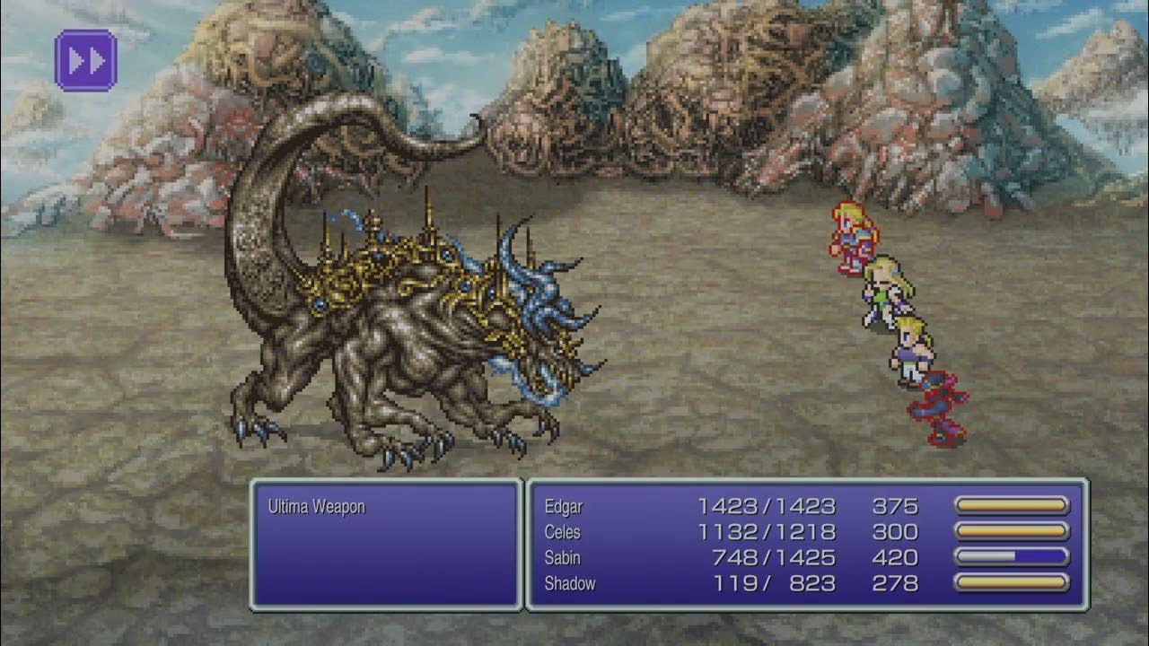 Final Fantasy 6 (FF6) Pixel Remaster - Fighting Ultima Weapon - YouTube