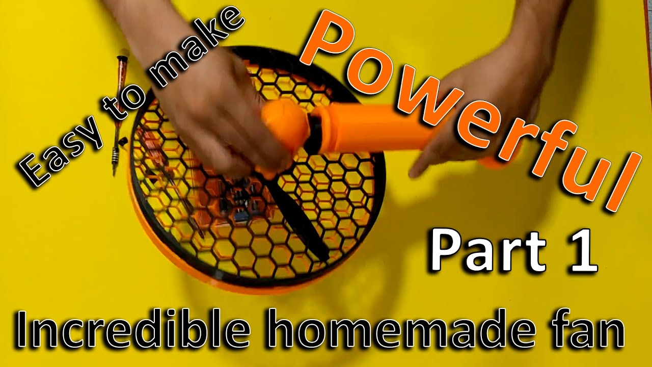 DIY Powerful 3D printed fan, blower school project - YouTube