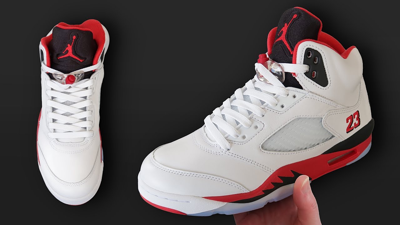 HOW TO LACE JORDAN 5'S | AIR JORDAN 5 LACE TUTORIAL WITH THE LACE LOCK ...