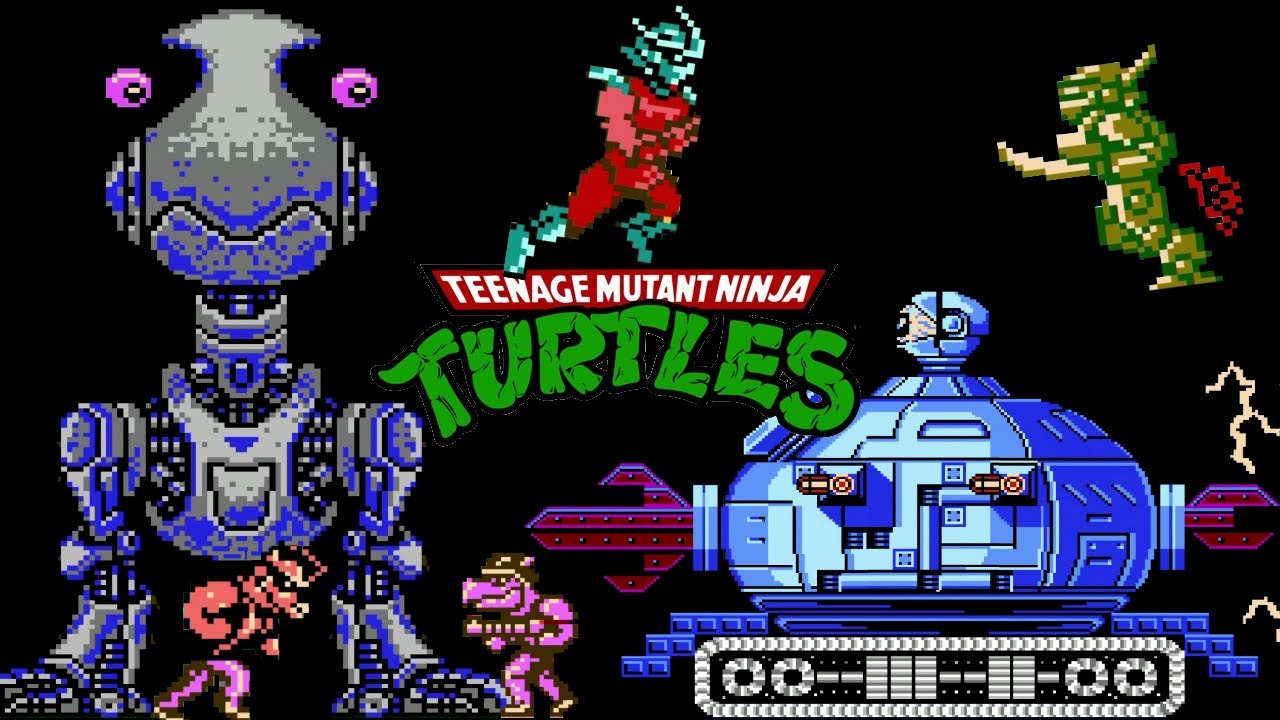 TMNT (NES) All Boss Battles - YouTube
