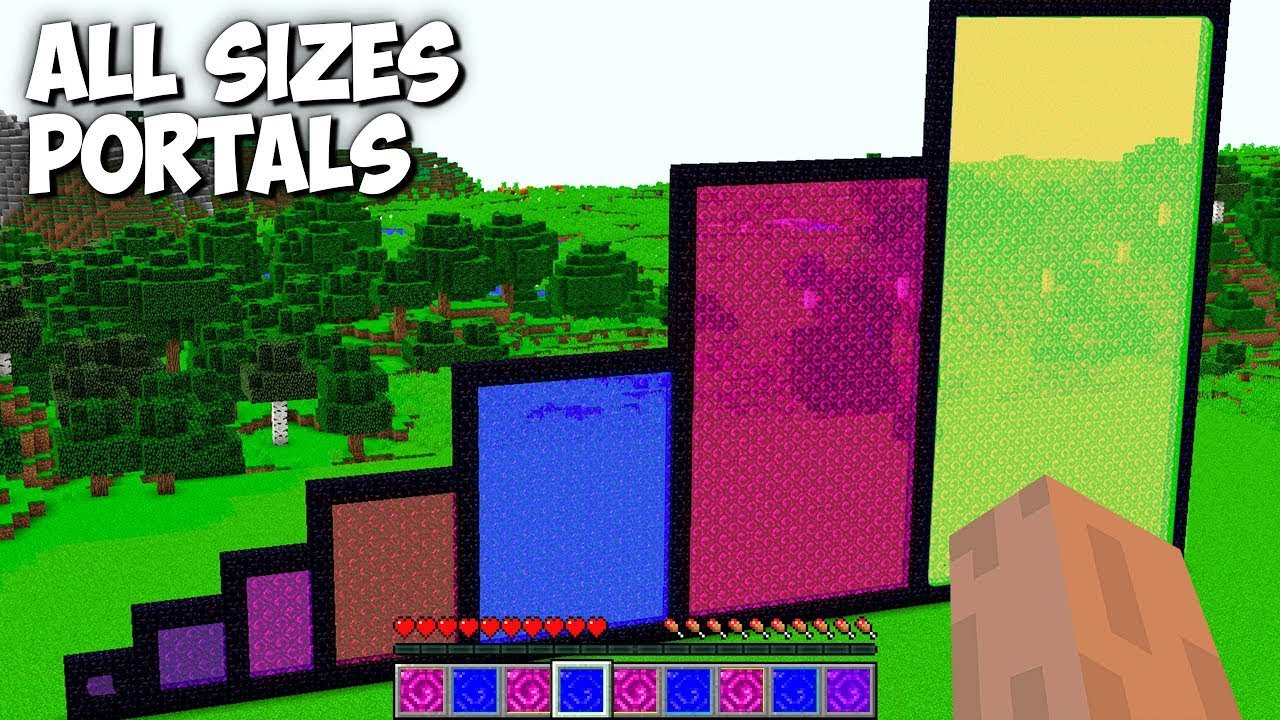 I found ALL SIZES PORTALS in MInecraft ! What's inside PORTALS ? #142 ...