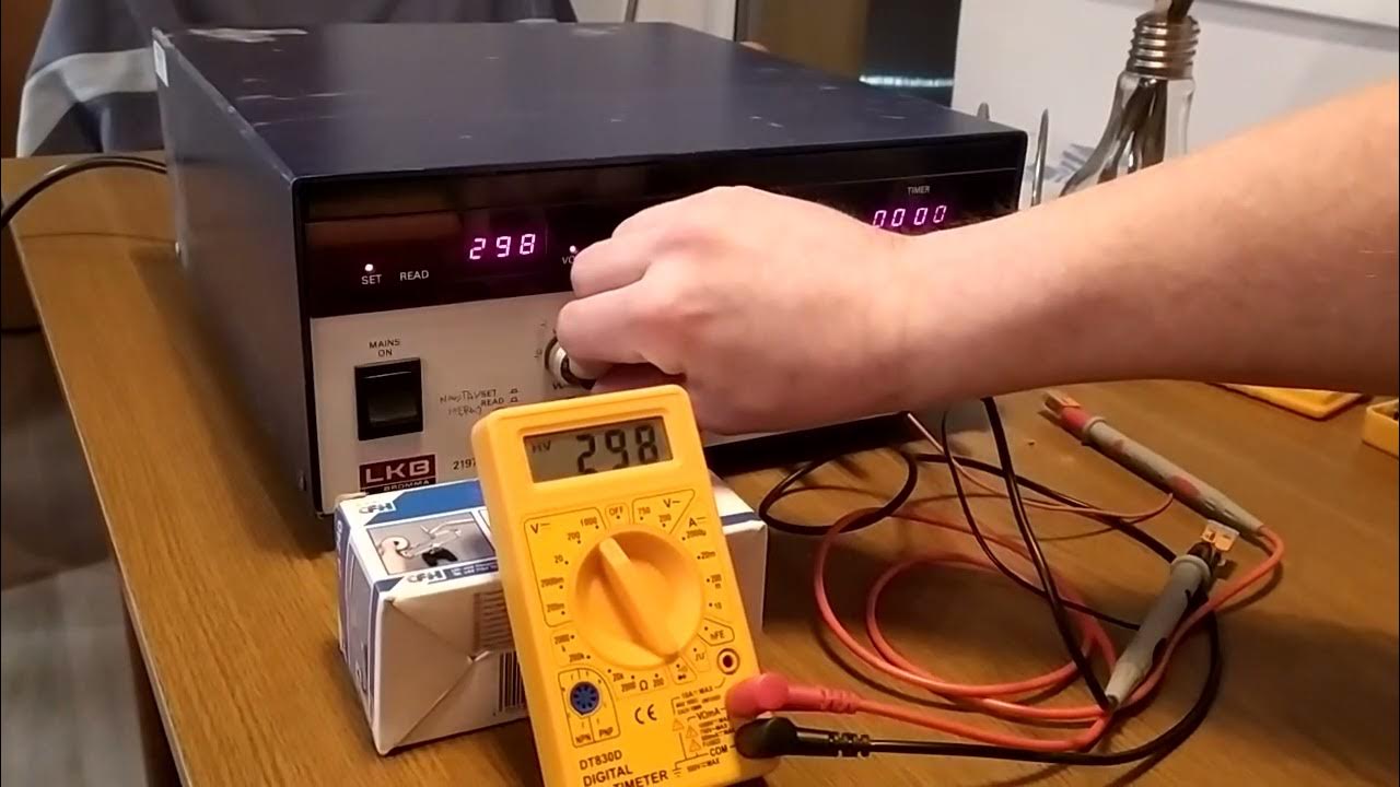 Test digital multimeter DT830D range 1000V DC with HV DC power supply ...