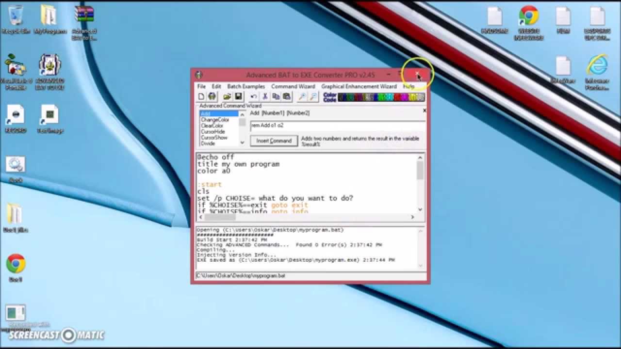 Quick Programming | Making a Batch Program and Convert to EXE - YouTube