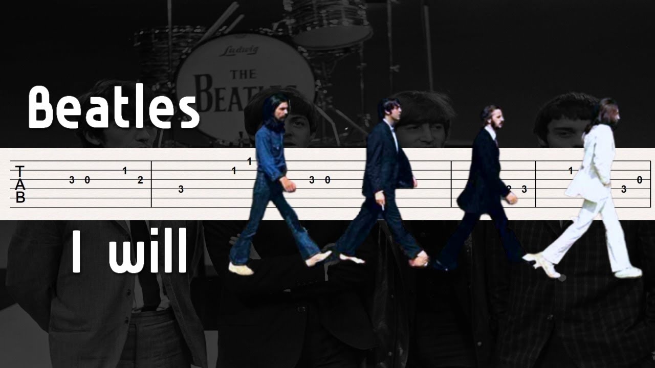 The Beatles - I Will Guitar Tutorial [Tab] - YouTube