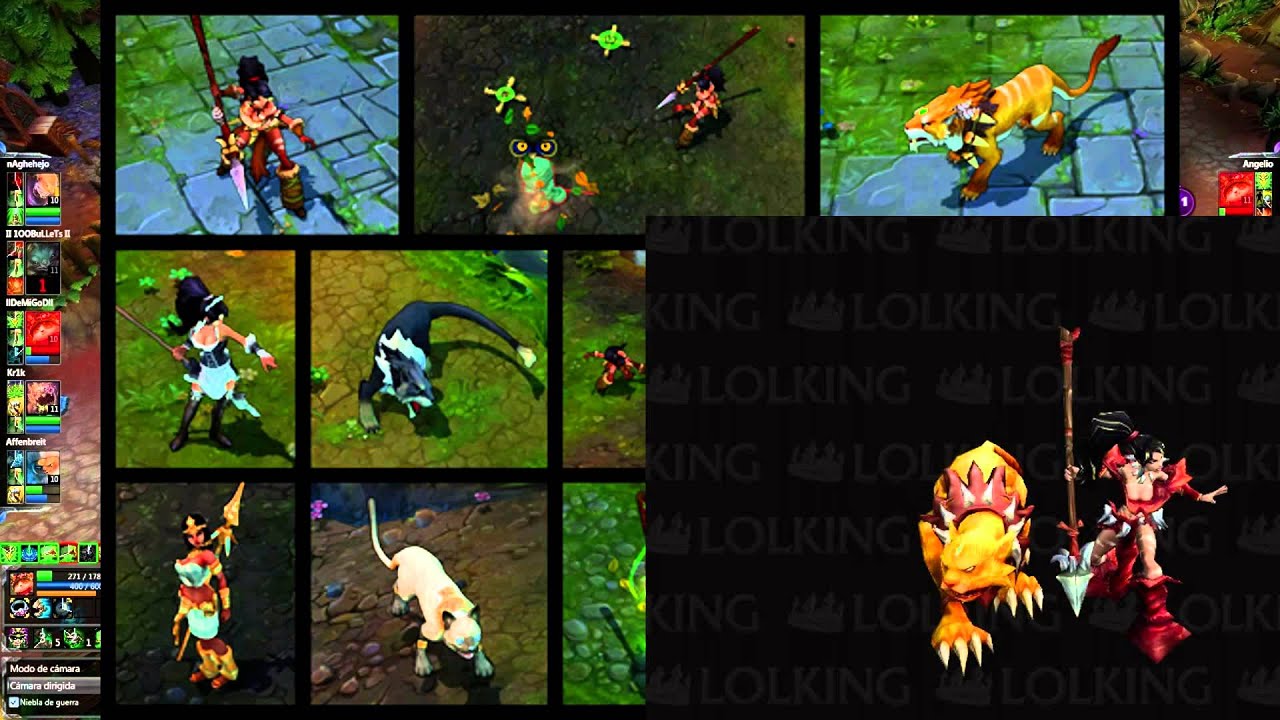 League of legends, avannce de rework visual a nidalee, español - YouTube