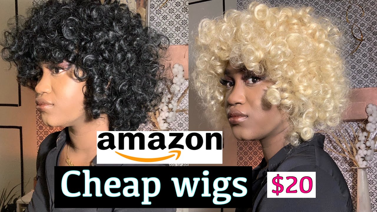 Amazon cheap wigs , andromeda hair , curly hair - YouTube