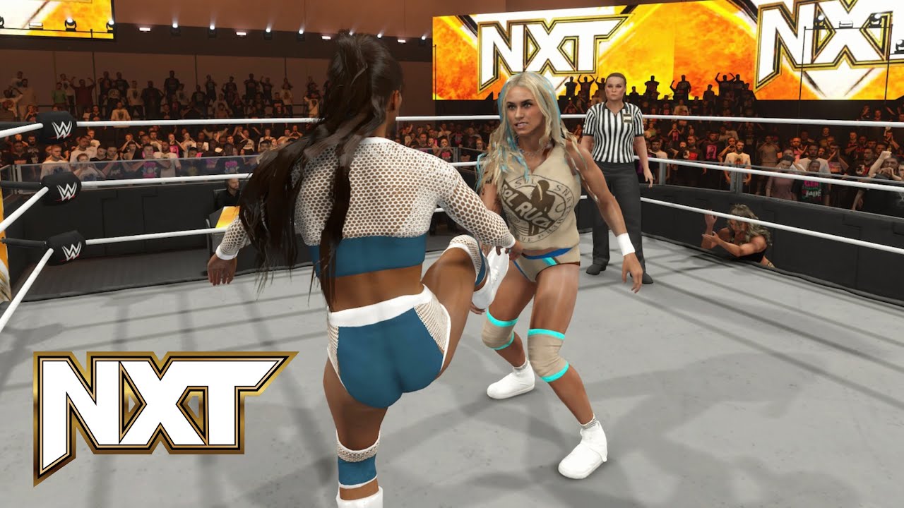 WWE 2K24 NXT SOL RUCA VS WREN SINCLAIR (W/ FALLON HENLEY ) - YouTube