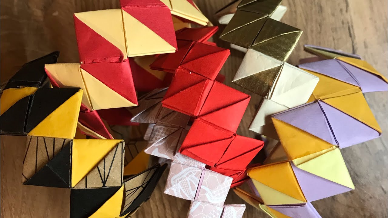 origami bracelet - YouTube