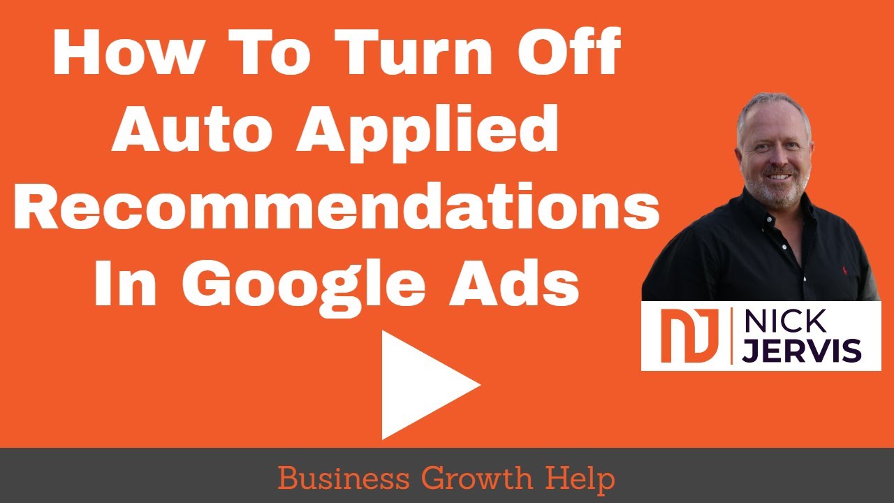 How To Turn Off Auto Applied Recommendations In Google Ads - YouTube