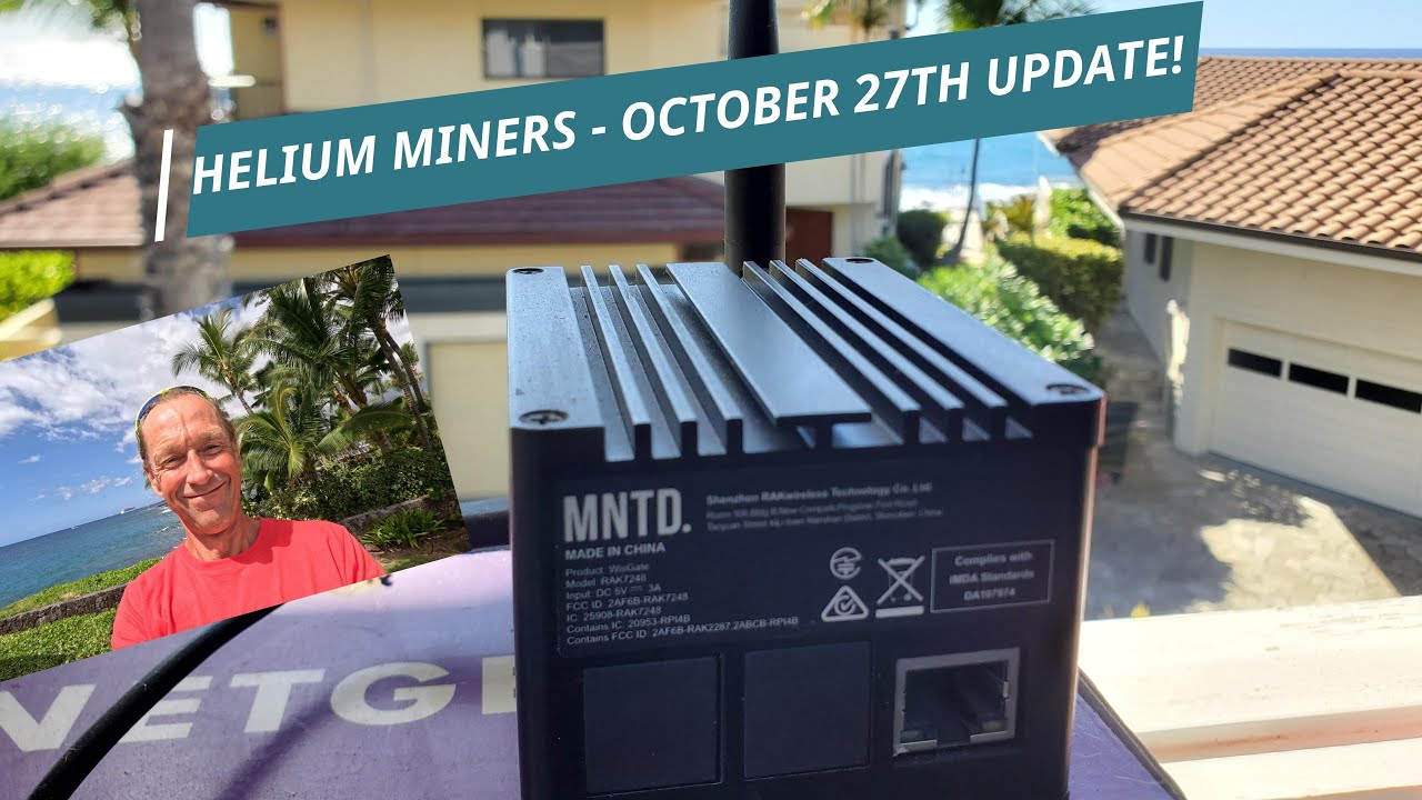 One Minute Crypto 🤠🤙🤙 Helium Miner Oct 27th Update - 20% ROI! Stats - 3 ...