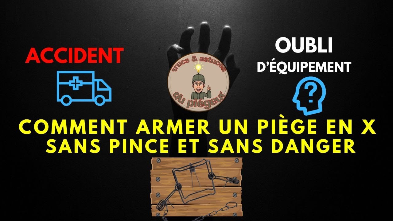 Armer un piège en X sans pince. #conibear, #fouine, #martre, #raton ...