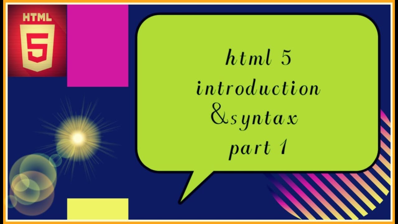 HTML introduction&syntax//creativeworld20-part 1 - YouTube