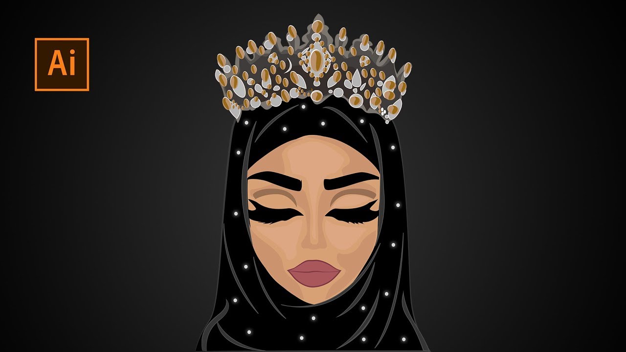 Speed art illustration of a women portrait using Adobe Illustrator ...
