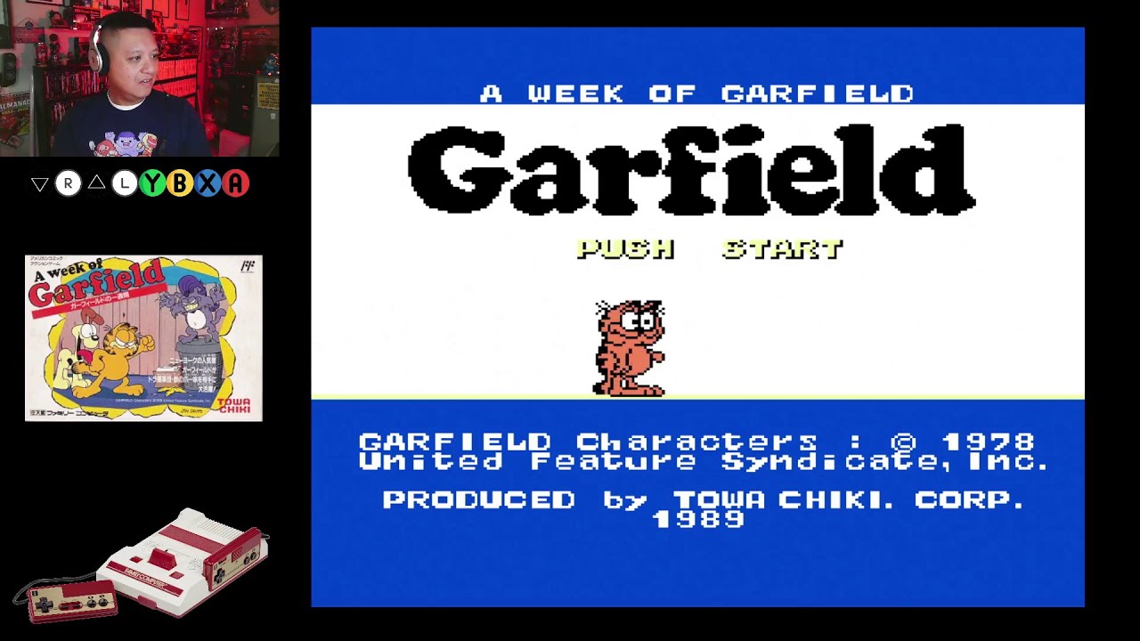 10MG Plays Garfield A Week of Garfield (ガーフィールドの一週間) on Famicom - YouTube