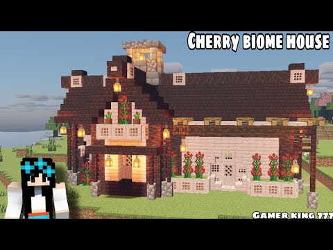 MINECRAFT TUTORIAL:- CHERRY BIOME HOUSE 🏡! #minecraft #build #tutorial ...