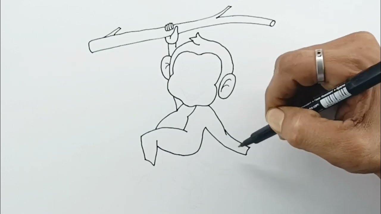 How to draw Monkey Easy || monkey drawing Step by Step || Nimai Art # ...