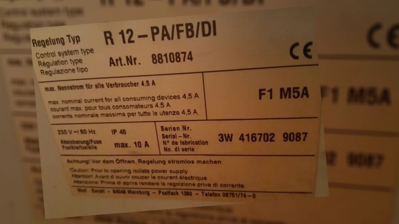 Wolf R12 PA FB DI 8810874 mit Digitaluhr - Heizung Steuerung Reglung reparieren oder tauschen ...